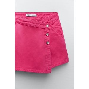 Zara | Shorts | Zara Denim Wrap Skort | Poshmark